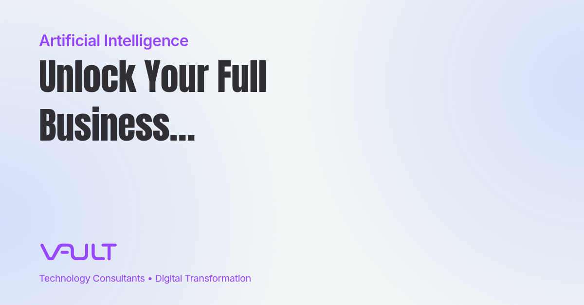 Artificial Intelligence & Machine Learning - Vault R&D